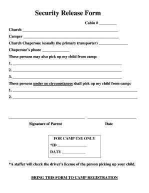 Fillable Online Security Release Form - ky WMU Fax Email Print - pdfFiller