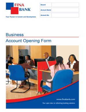 Fillable Online Business Account Opening Form - Guaranty Trust Bank Fax ...