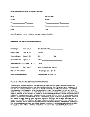Fillable Online Entry/Waiver form in PDF format for download Fax Email ...