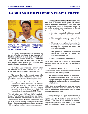 Fillable Online TORTIOUS INTERFERENCE WITH CONTRACT: Fax Email Print ...