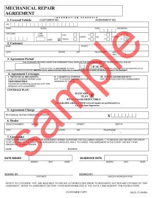 Fillable Online MECHANICAL REPAIR - bmrclaimsbbnetb Fax Email Print ...