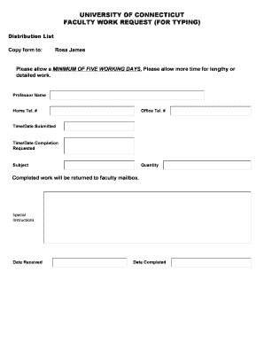 Fillable Online stamford uconn UNIVERSITY OF CONNECTICUT FACULTY WORK ...