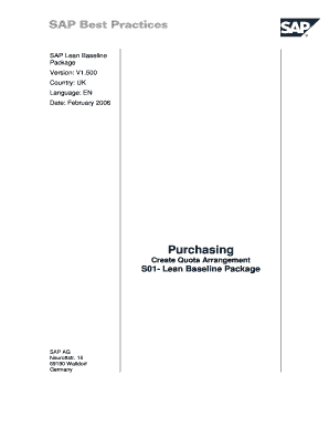 Fillable Online SAP Lean Baseline Fax Email Print - pdfFiller