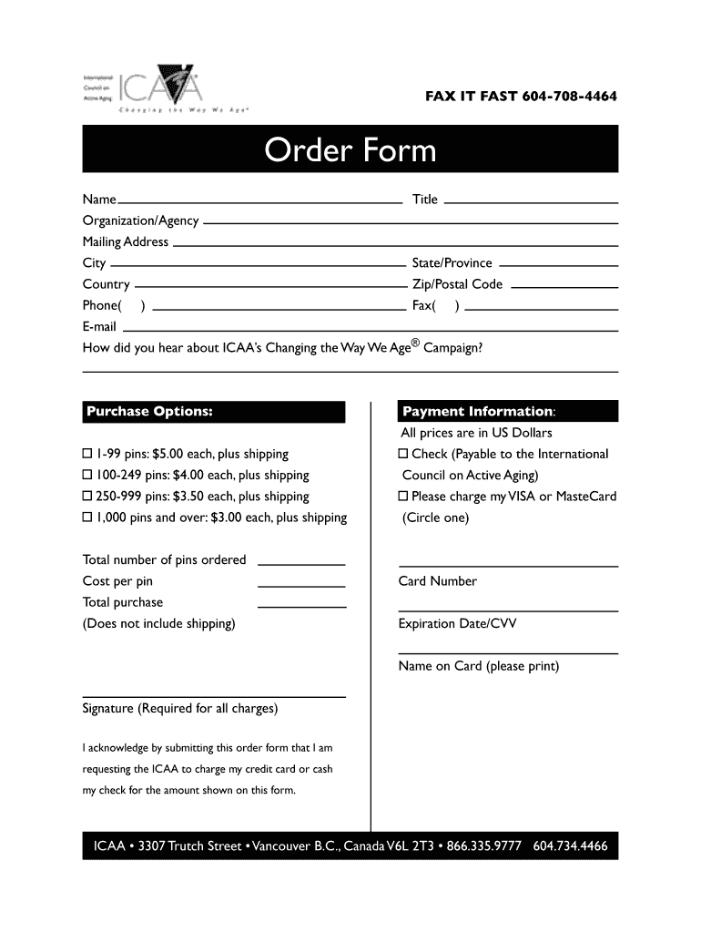 Fillable Online Pin orderformindd Fax Email Print - pdfFiller