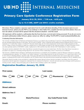 Fillable Online Registration Form - UBMD Internal Medicine Fax Email ...