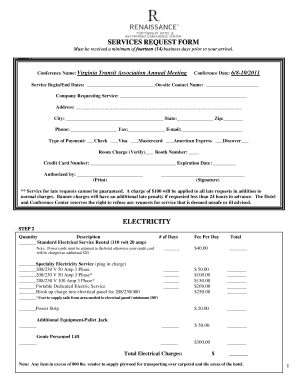 Fillable Online SERVICES REQUEST FORM ELECTRICITY Fax Email Print ...