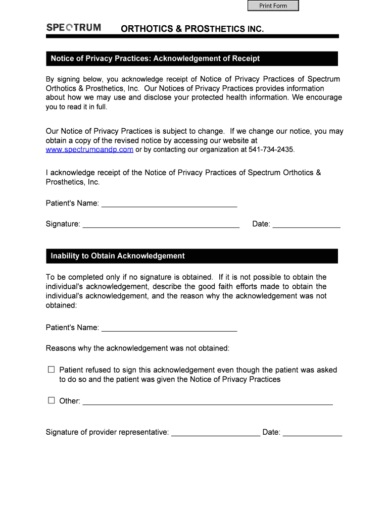 Fillable Online Print Form ORTHOTICS & Fax Email Print - pdfFiller