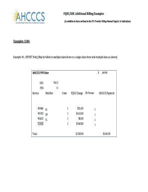 Fillable Online FQHC/RHC Additional Billing Examples Fax Email Print ...