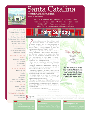 Fillable Online santacatalinaparish Santa Catalina Roman Catholic Church AN ARIZONA NONPROFIT ...