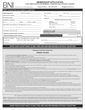 Fillable Online BBNIb Membership bApplicationb Form Fax Email Print ...