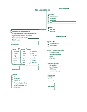 Fillable Online Information Number TISSUE SAMPLE QUESTIONNAIRE Fax ...