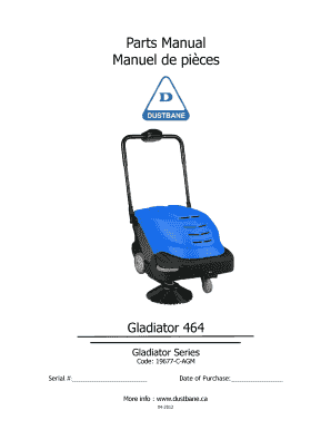 Fillable Online dustbane Gladiator Series - dustbane Fax Email Print ...