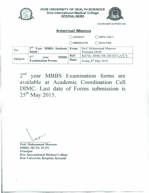 Fillable Online Year MBBS Examination forms are available at Academic ...