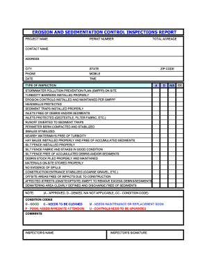 Fillable Online cityofparkland EROSION AND SEDIMENTATION CONTROL ...