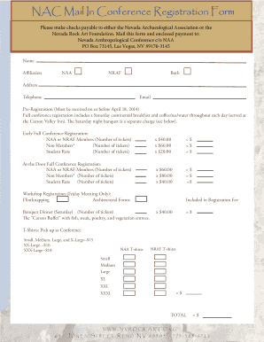 Fillable Online nvrockart NAC Registration form - bnvrockartbborgb Fax ...