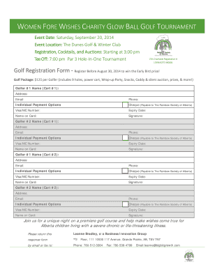 Fillable Online rainbowsociety ab RR0001 Golf Registration Form - Rainbow Society of Alberta Fax ...