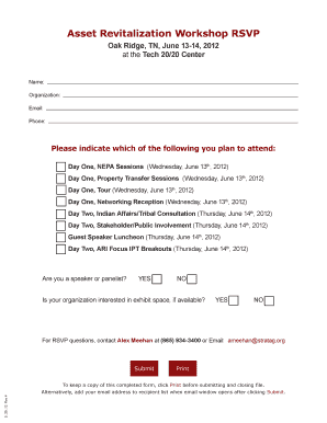 Fillable Online Asset Revitalization Workshop RSVP - bettpreusebbcomb ...