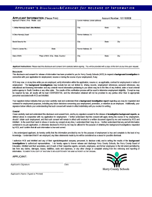 Fillable Online APPLICANTS Disclosure&Consent for Fax Email Print ...