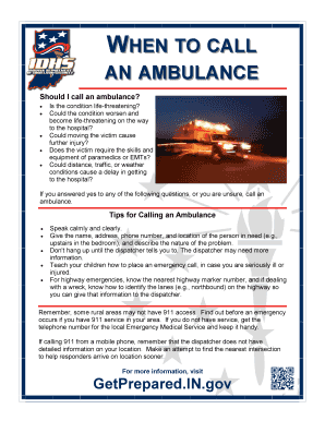 Fillable Online Should I call an ambulance Fax Email Print - pdfFiller