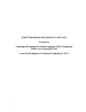 Fillable Online SCRIPT GRAMMAR FOR KONKANI LANGUAGE Fax Email Print ...