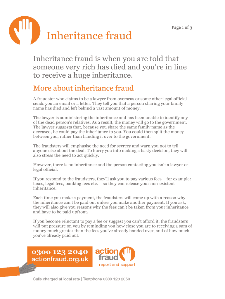Fillable Online Inheritance fraud Fax Email Print - pdfFiller