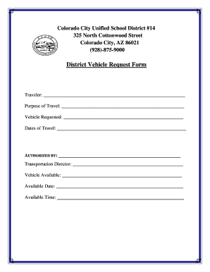 Fillable Online elcap District Vehicle Request Form - belcapbbusb Fax ...