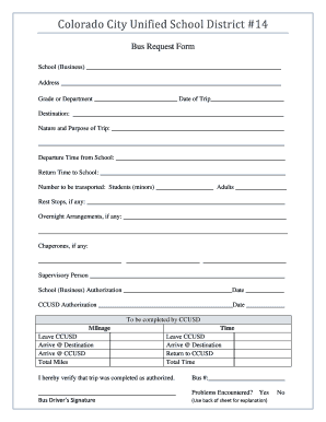 Fillable Online elcap Bus Request Form - belcapbbusb Fax Email Print ...