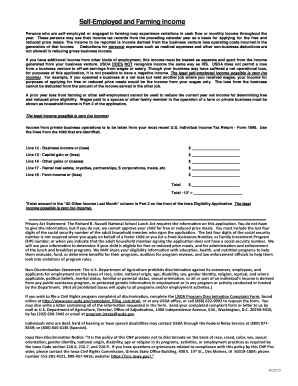 Fillable Online Self-Employed and Farming Income Fax Email Print ...