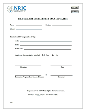 Fillable Online nric-ri Print Form Reset Form PROFESSIONAL DEVELOPMENT ...