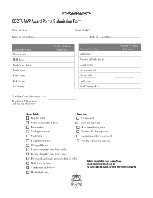Fillable Online BCDCTAb MVP Award Points Submission Form Fax Email ...