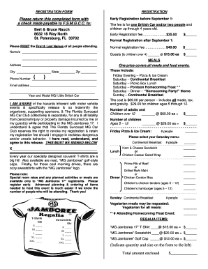 Fillable Online Registration formB.doc Fax Email Print - pdfFiller