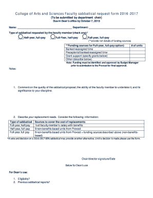 Fillable Online sandiego Sabbatical Request Form.docx Fax Email Print ...