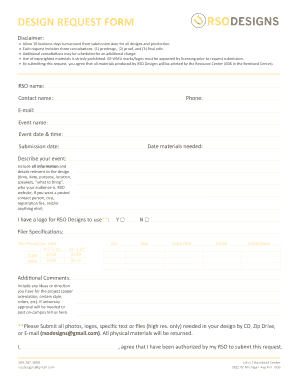 Fillable Online rso wmich DESIGN REQUEST FORM - Western Michigan ...