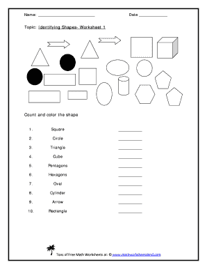 Fillable Online Identifying Shapes - Math Worksheets Land Fax Email ...