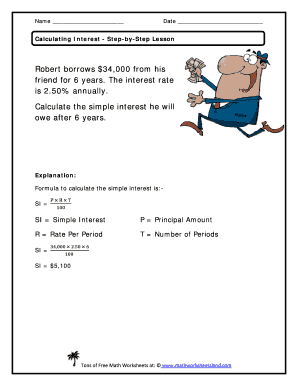 Fillable Online Calculating Interest Lesson Fax Email Print - pdfFiller