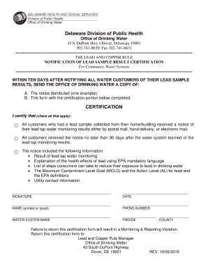 Fillable Online dhss delaware BCertificationb Form for Community ...