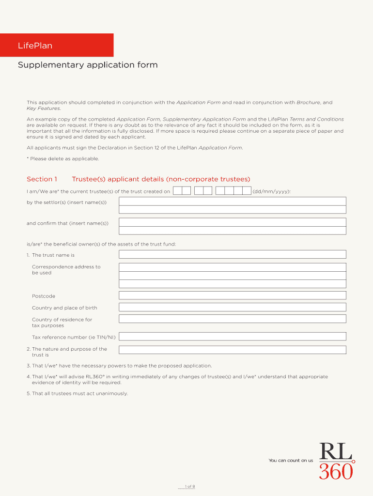 Fillable Online Section 1 Trustees applicant details non-corporate Fax Email Print - pdfFiller
