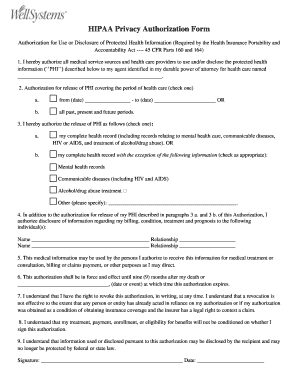 Fillable Online mychoice HIPAA Privacy Authorization Form ...