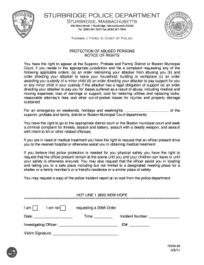 Fillable Online sturbridgepd Thomas J Ford III Chief of Police ...