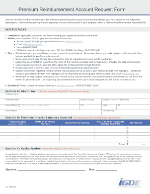 Fillable Online Emium Reimbursement Account Request Form Fax Email ...