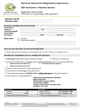 Fillable Online mhri edu National Dementia Diagnostics Laboratory Fax ...
