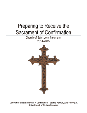 Fillable Online sjn Preparing to Receive the Sacrament of Confirmation ...