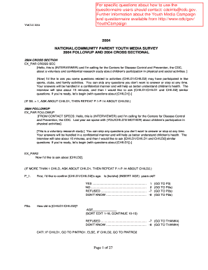 Fillable Online dapa-toolkit mrc ac YMCLS Cross Sectional 2004 ...