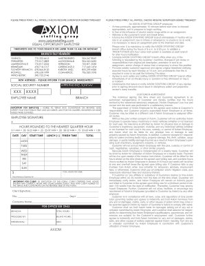Axiom Timesheet - Fill Online, Printable, Fillable, Blank | pdfFiller
