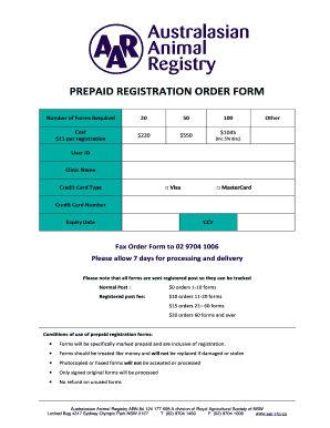 Fillable Online BAARb Prepaid Registration Order Form Fax Email Print ...