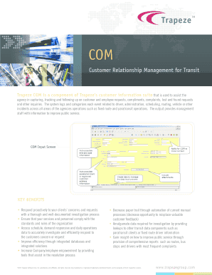 Fillable Online Customer Relationship Management for Transit Fax Email Print - pdfFiller