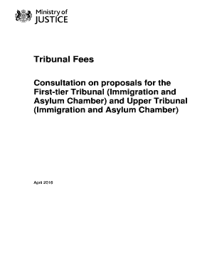 Fillable Online Cm9261 Tribunal Fees Consultation on proposals for the ...
