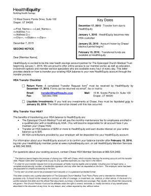 Fillable Online HealthEquity HSA Transfer Letter for Cigna bb - Church ...