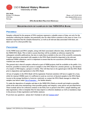 Fillable Online DNA Bank Fax Email Print - pdfFiller