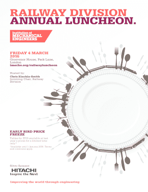 Fillable Online events imeche RAILWAY DIVISION ANNUAL LUNCHEON - events ...